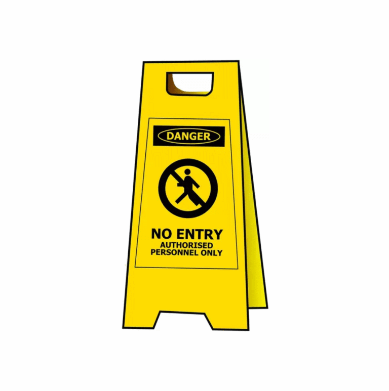 NO ENTRY-YELLOW PLASTIC A-FRAME FLOOR STAND – SAFETY SIGNS – SIGN ...
